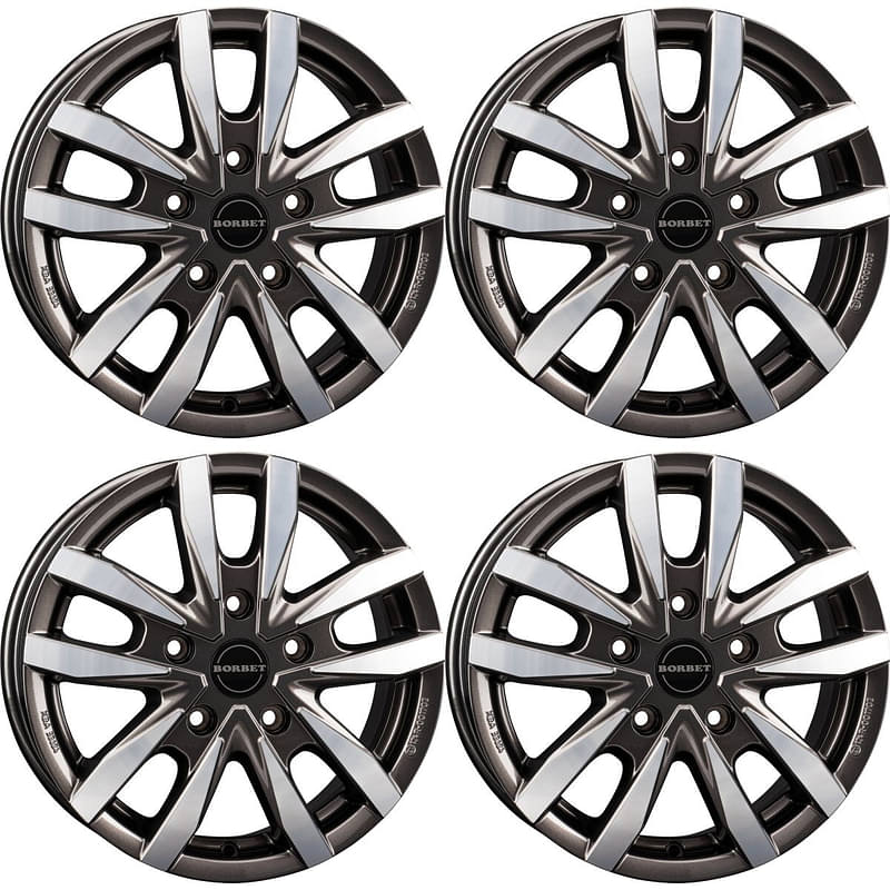 BORBET Alufelge CW5 mistral anthracite polished glossy 16 Zoll Crafter ...