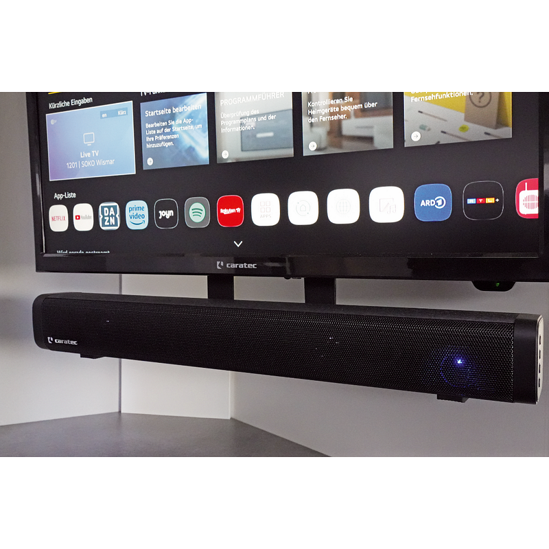 CARATEC Audio CAS104BT Soundbar mit ARC und BT für Wohnmobil-TV-Geräte ...