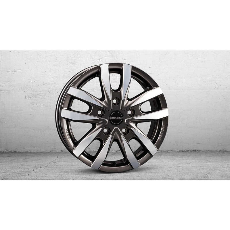 BORBET Alufelge CW5 mistral anthracite polished glossy 16 Zoll für VW ...
