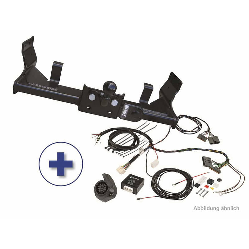 WESTFALIA Anhängebock (2-Loch) inkl Kugelplatte Ford Transit Custom V362 11/12-05/16 Set inkl E ...